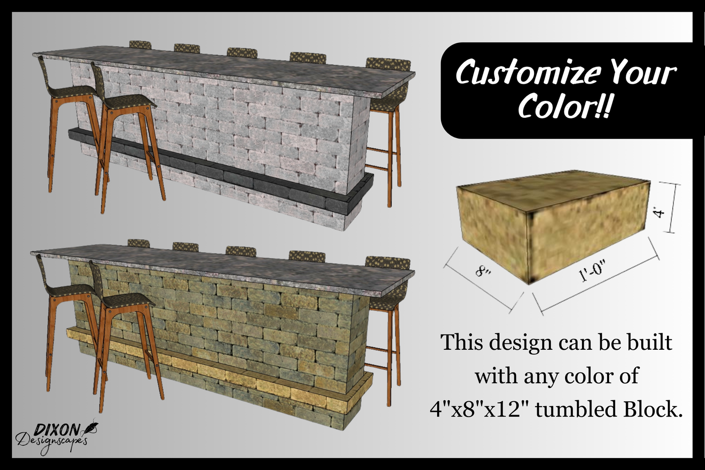 Asher Outdoor Island Design - Patio Seating - Dixon Designscapes