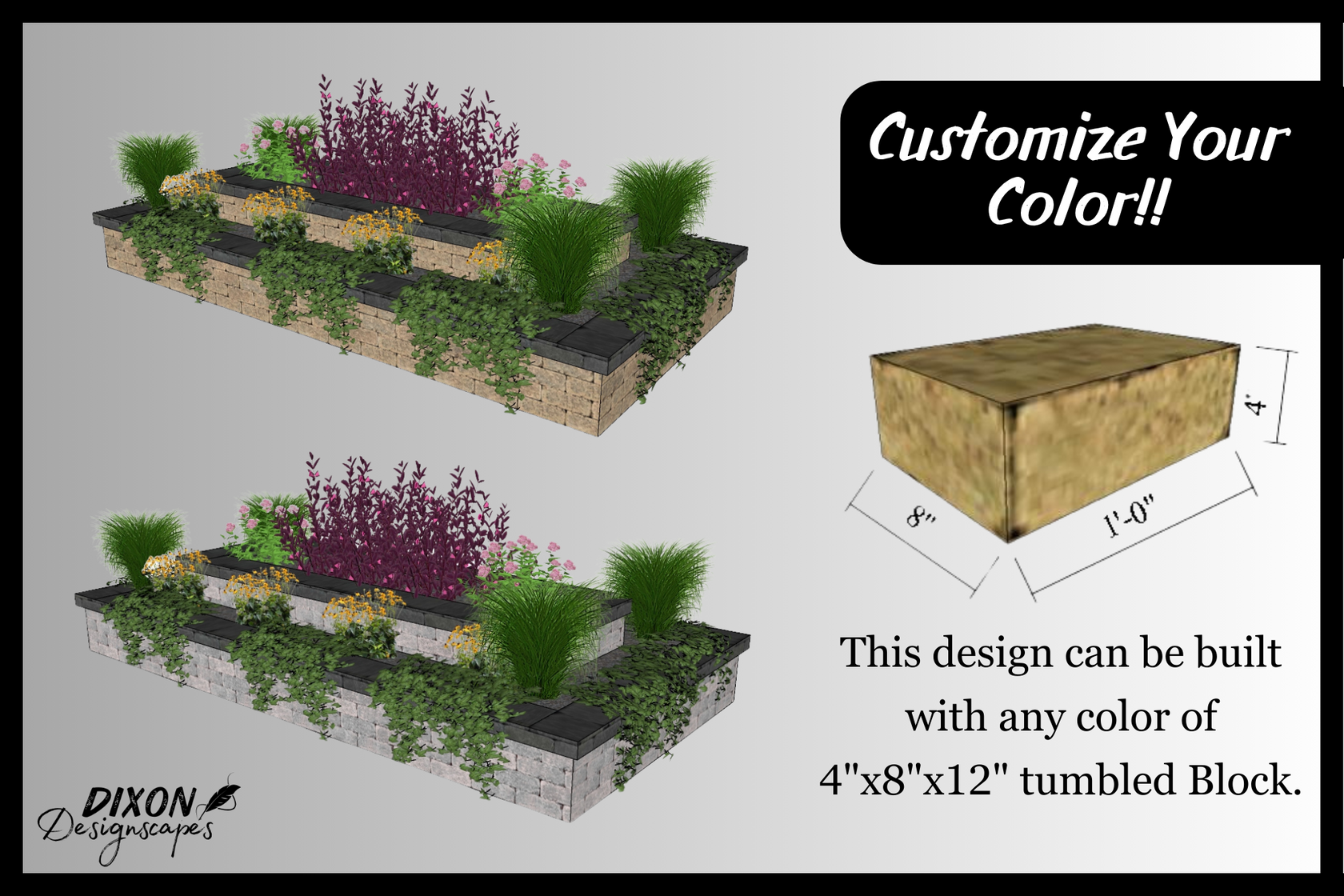 Rosa Garden Bed Design - Installation Guide – Dixon Designscapes