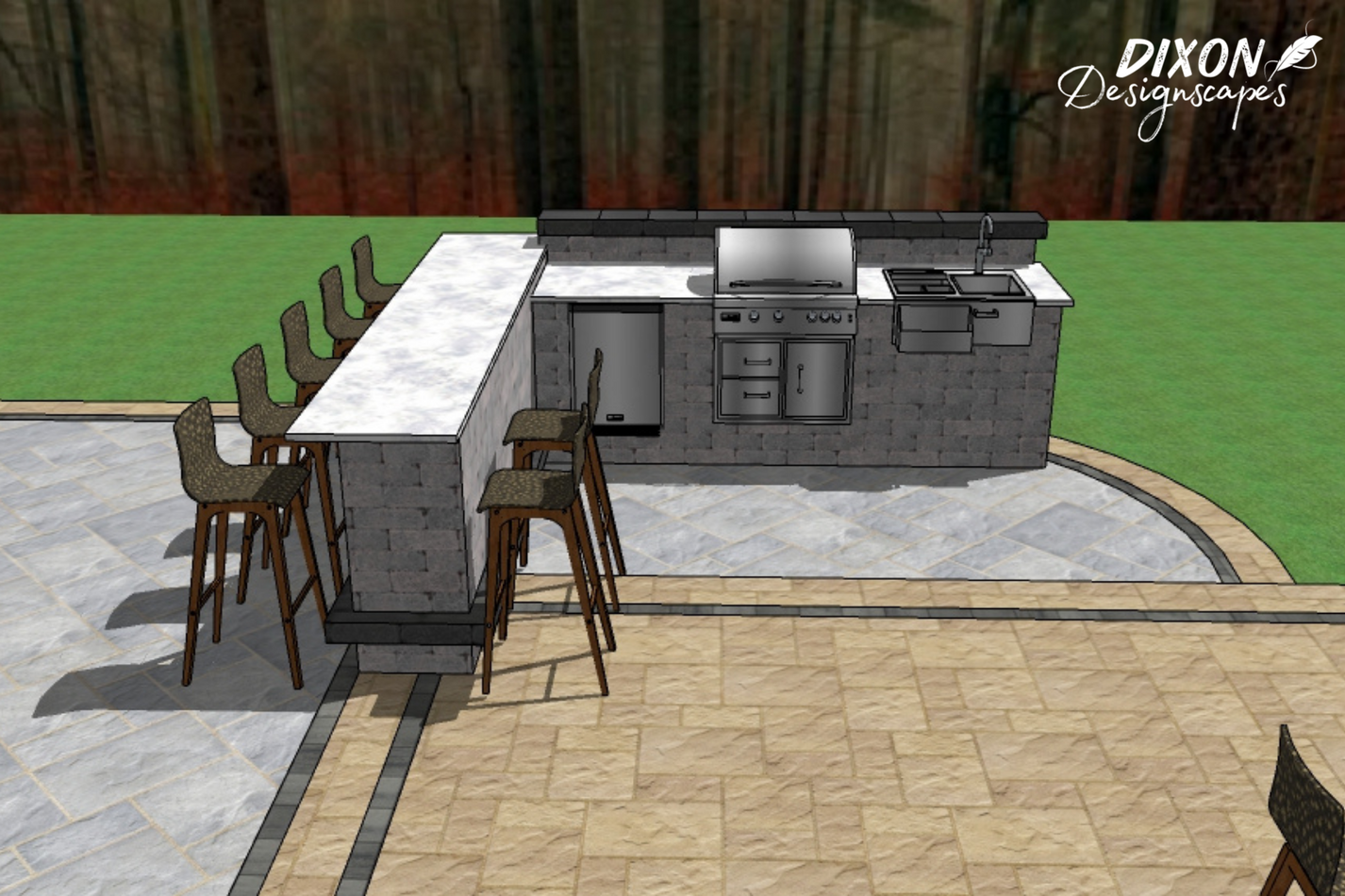 Flint Outdoor Kitchen Design – Dixon Designscapes