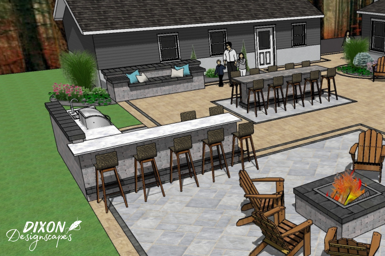 Flint Outdoor Kitchen Design – Dixon Designscapes